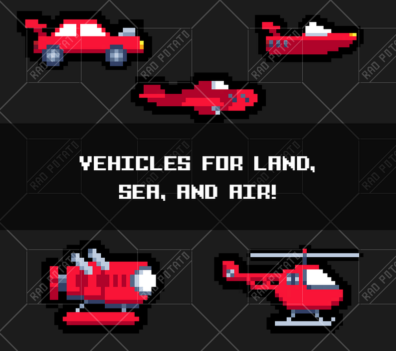 Vehicle Sprite Pack by Rad Potato