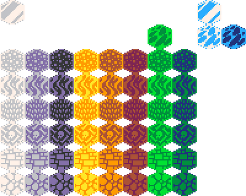 Minimal Hex Tileset by Kacper Woźniak