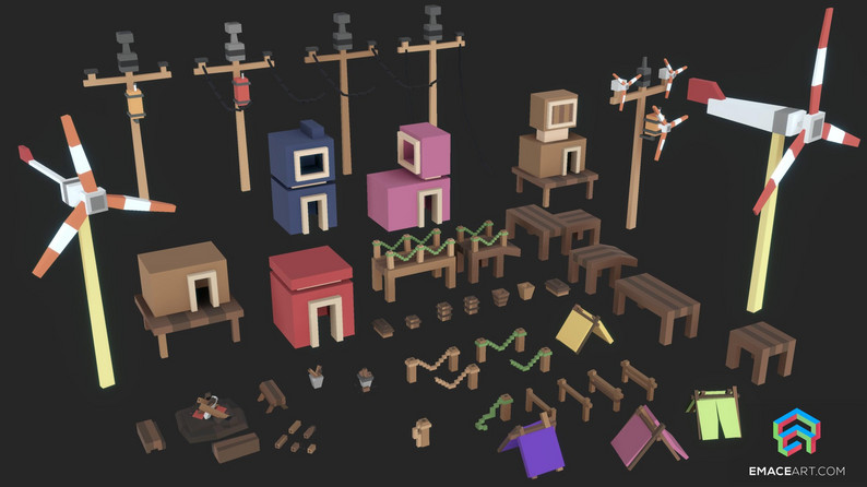FREE Epic 3D Map for Roblox and Unity Game Low-poly 3D model by EmaceArt