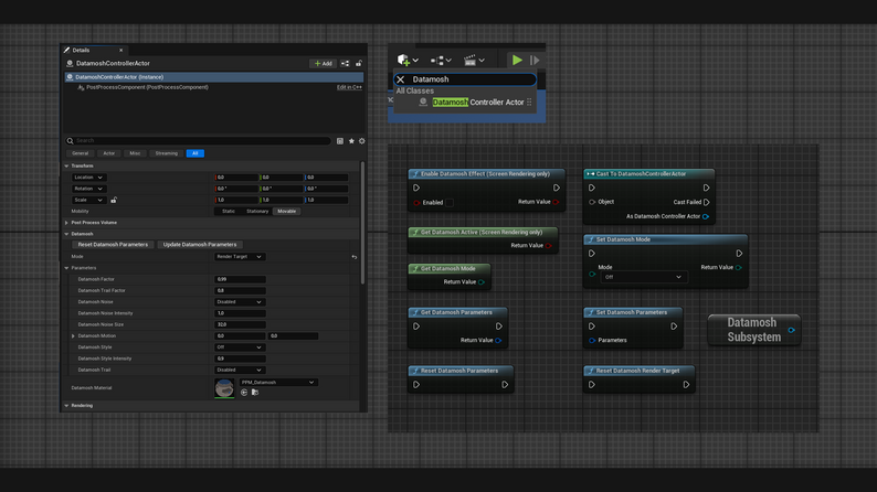 Datamosh Effect Unreal Engine by Petyu