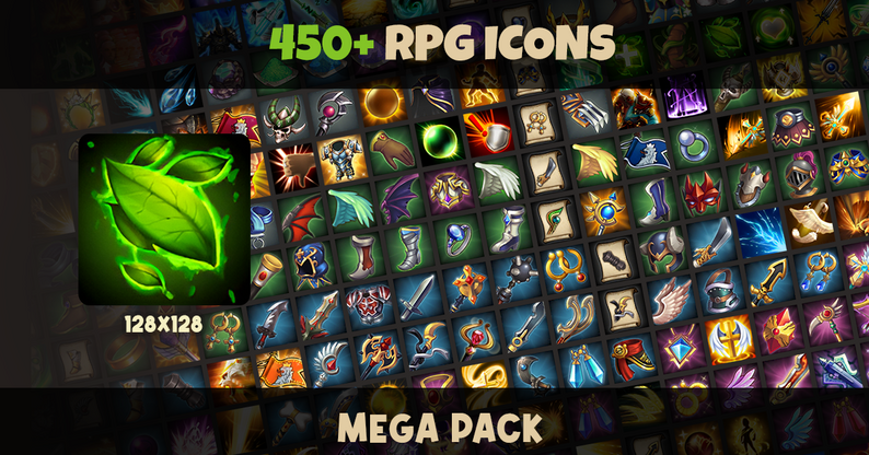 450+ RPG Skill Icons by Whisper