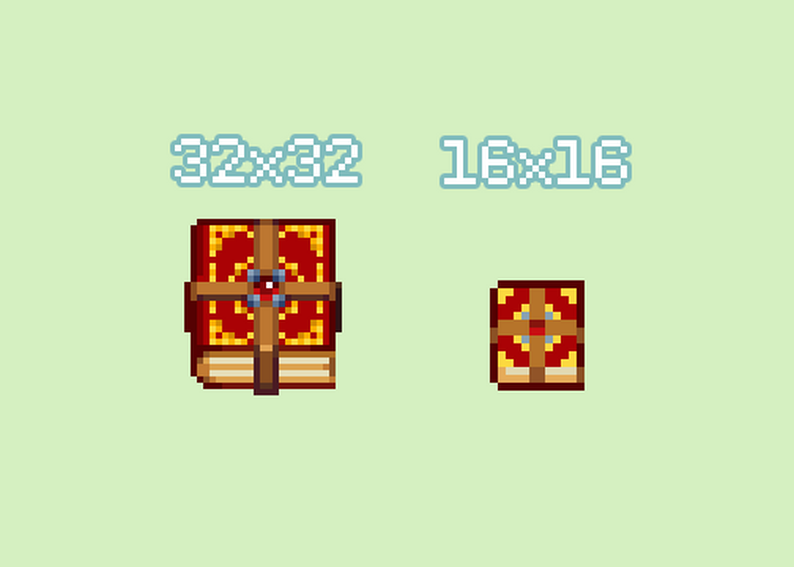Magical Goods and Spellbook - Pixel Art Asset Pack 32x32 + 16x16 (135 ...
