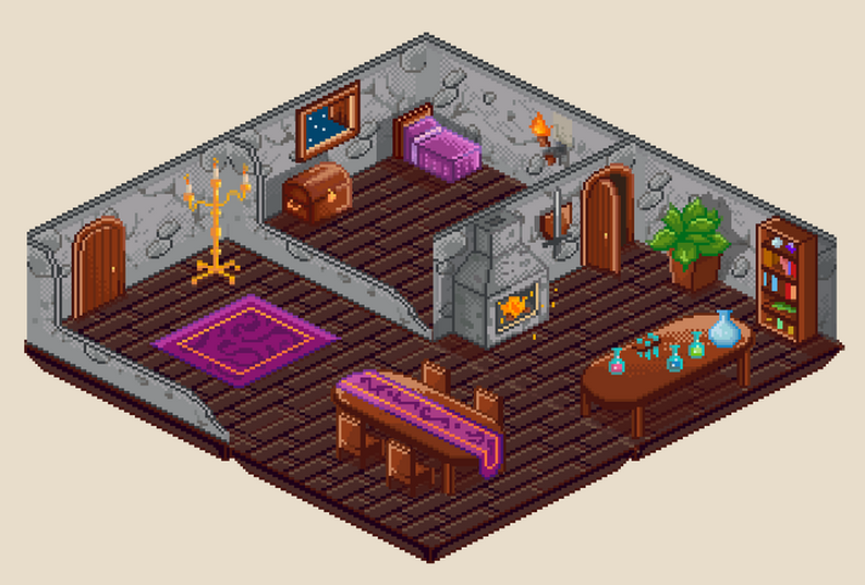 Medieval kit - pixel art assets by Erien