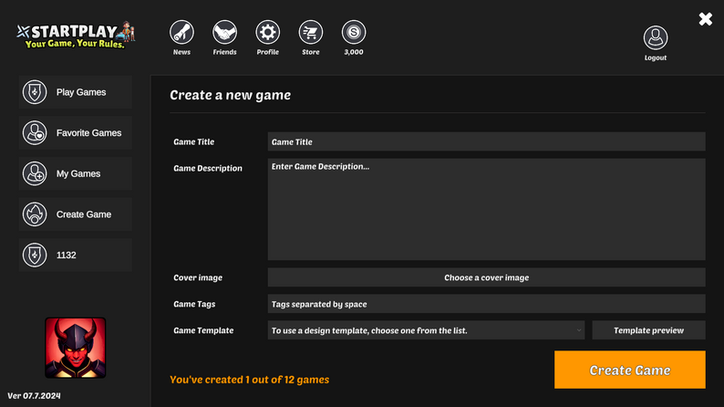StartPlay, Game Maker, Game Creator by Games