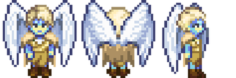 Pixel Art Character Angel Seraphim Top Down by Pixeline