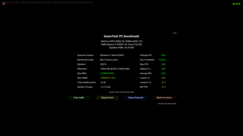 GameTech benchmark by MARvizer