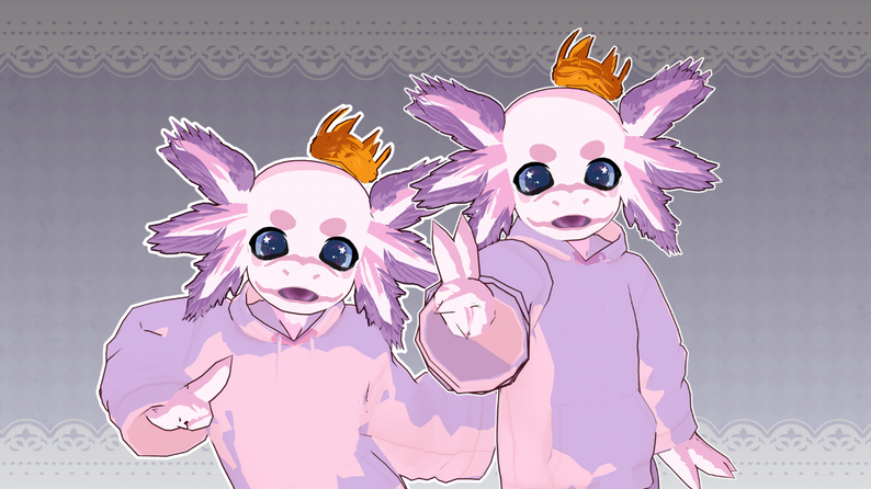 axolotl 3D Vtuber (vroid and vrm file) by Barbatus