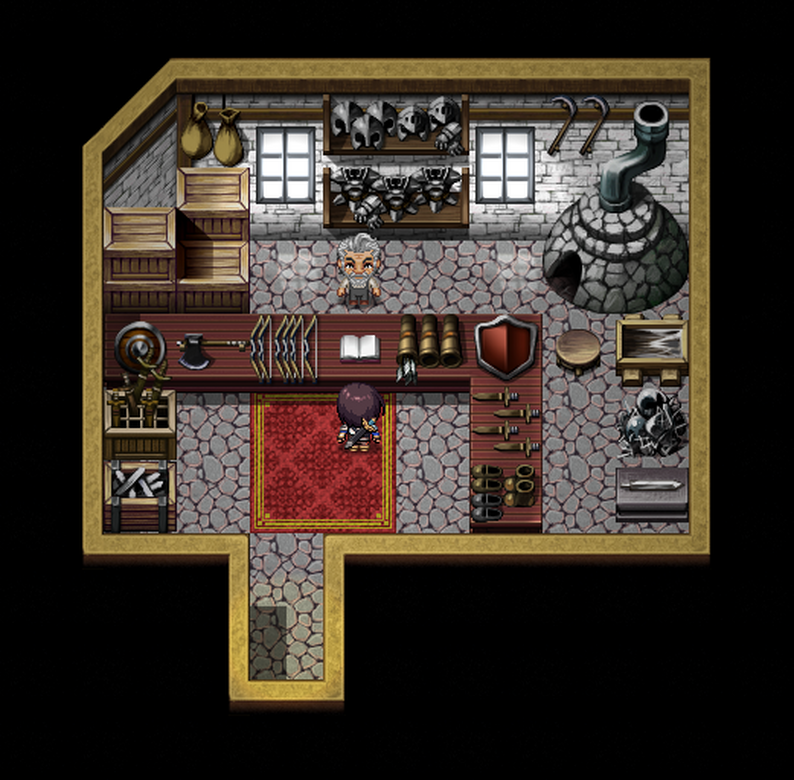 RPG Maker NPC Character Set - Blacksmith by GalacticGod