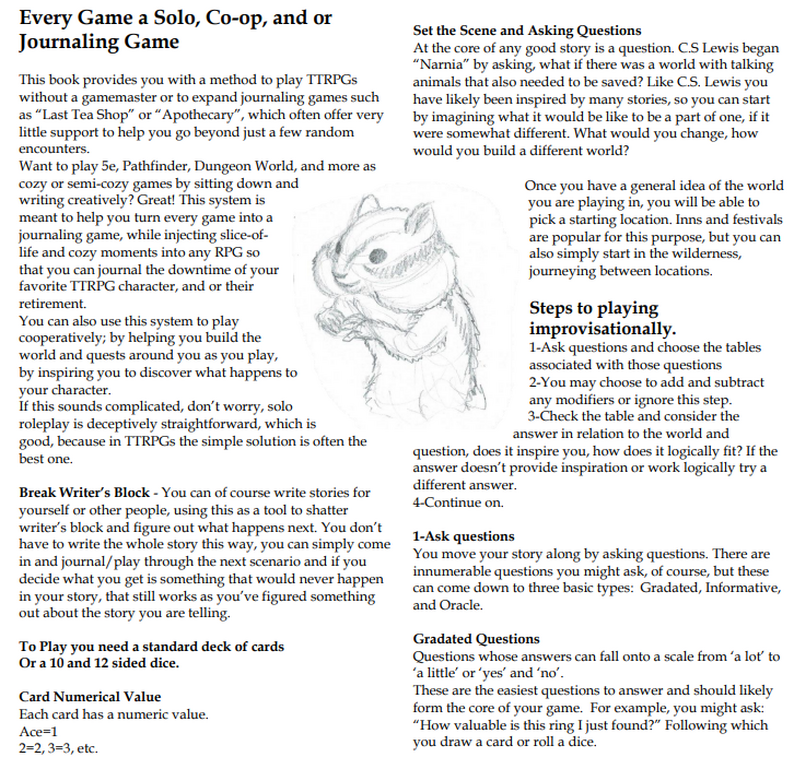 Cozy TTRPG Oracles and Dialogue System by tyhulse