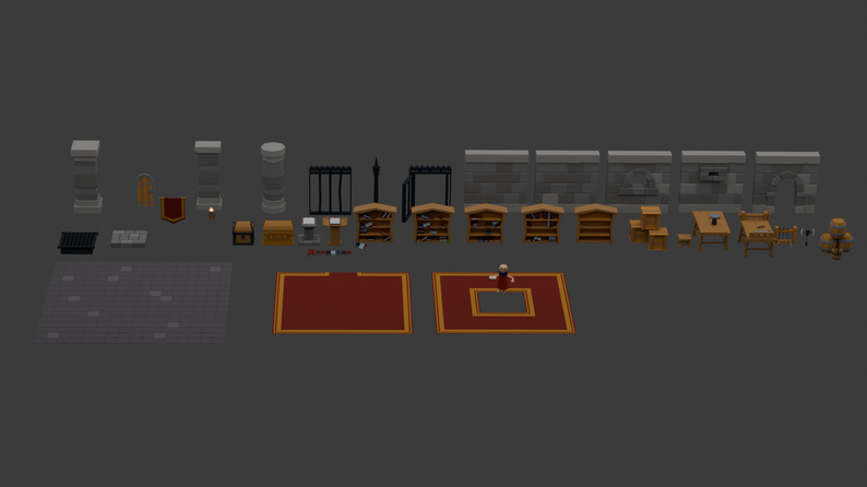 Low Poly Dungeon Modular Asset Pack by hocineache Low Poly Dungeon Modular Asset Pack by hocineache