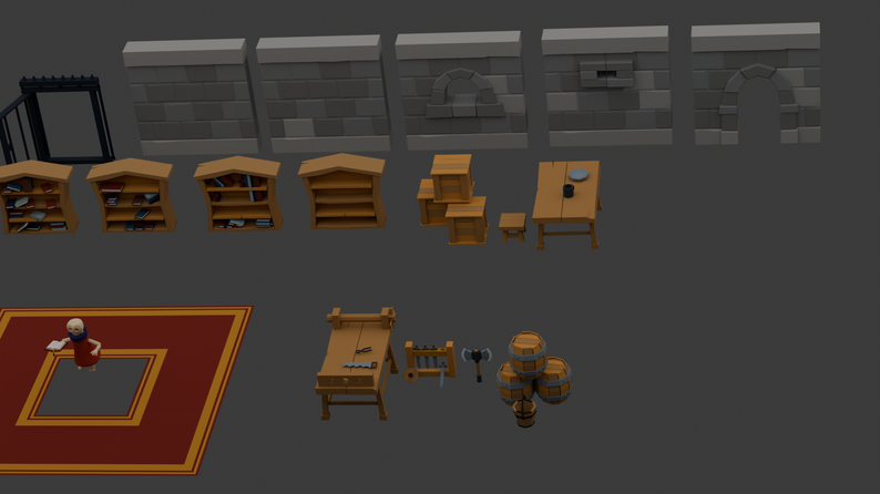 Low Poly Dungeon Modular Asset Pack by hocineache Low Poly Dungeon Modular Asset Pack by hocineache