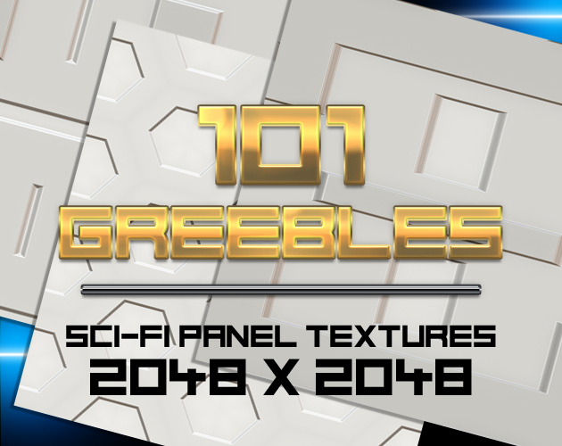 101 Greebles Sci-fi Panel Textures by Sqeezi Games