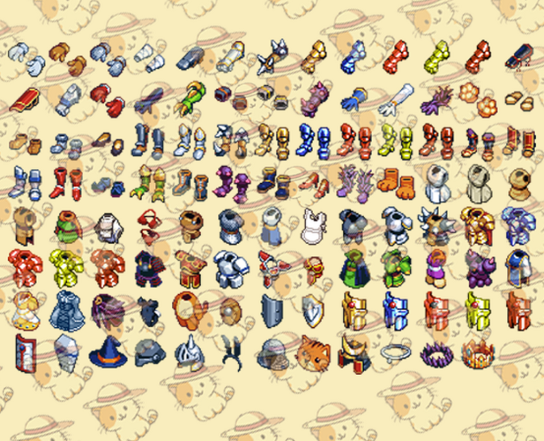 Armor Set - Pixel Art Asset Pack (32x32) Head, torso, hand, leg and ...