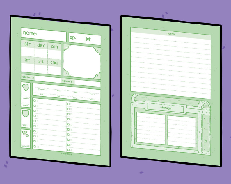Knave 2e Character Sheet/Folio by Slowquest