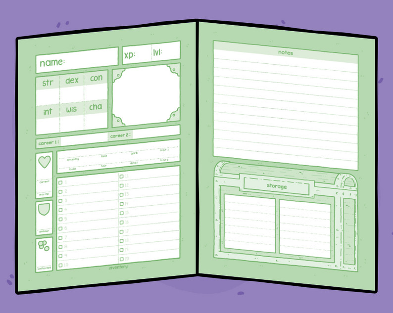 Knave 2e Character Sheet/Folio by Slowquest