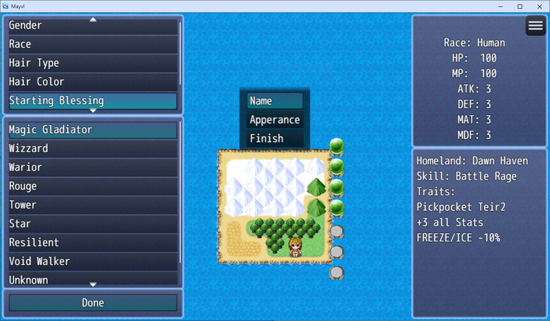 ED5 Character Creation Plugin by ChigooX
