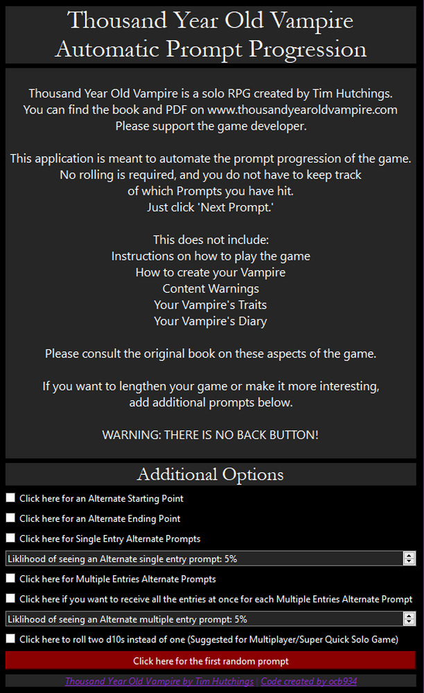 Thousand Year Old Vampire: Automatic Prompt Progression Program by ocb934