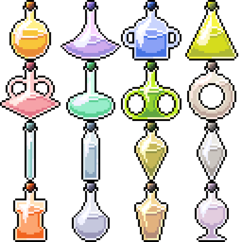 16 free 32x32 potion sprites by Jenislav