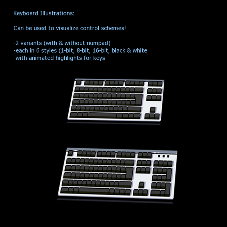 Pixel GUI HUD Key & Button Graphics by Thomas Feichtmeir "Cyangmou"