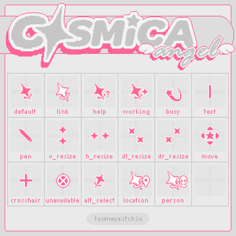 Cosmica Angel Cursor Pack by toumeya