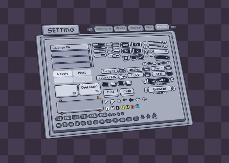 Complete UI Book Styles Pack [Aseprite, Spritesheet] by Crusenho