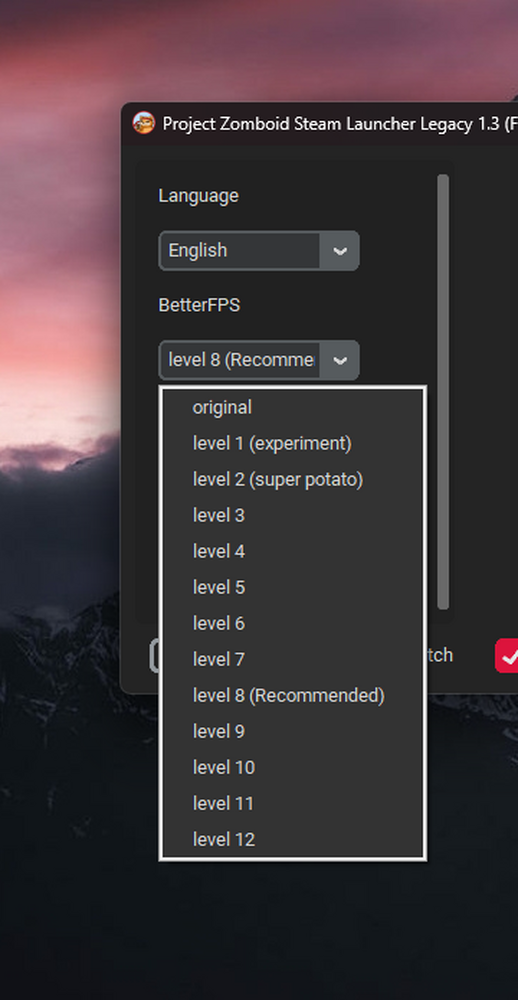 Project Zomboid Launcher Legacy by JobLab Studio