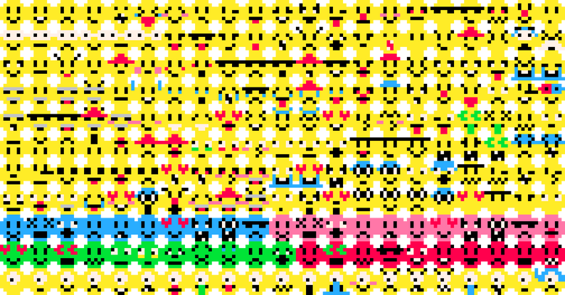 230+ Emoji Pixel Art (8x8) by KabGames