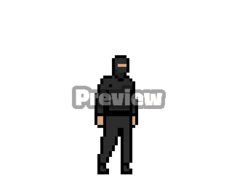 Pixel Art Ninja Character by OddestEagle