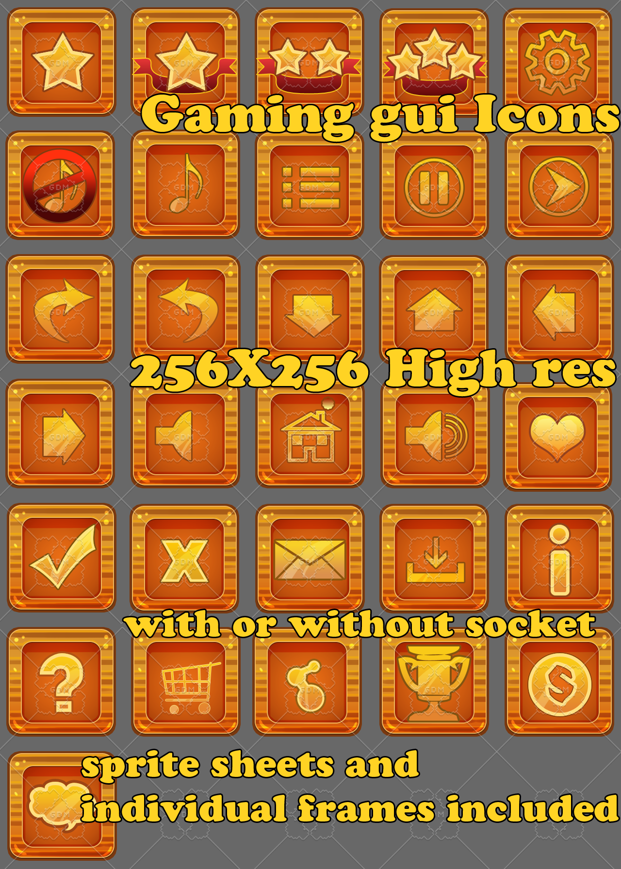 Gaming Gui Icons pack by Cubenom