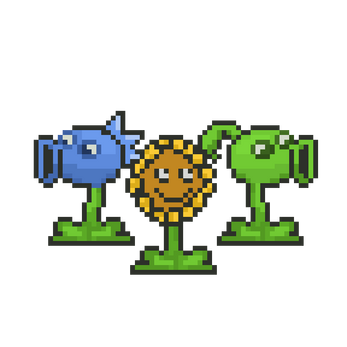 Plant vs Zombies Pixel Art Assets with Animations by Ryugami