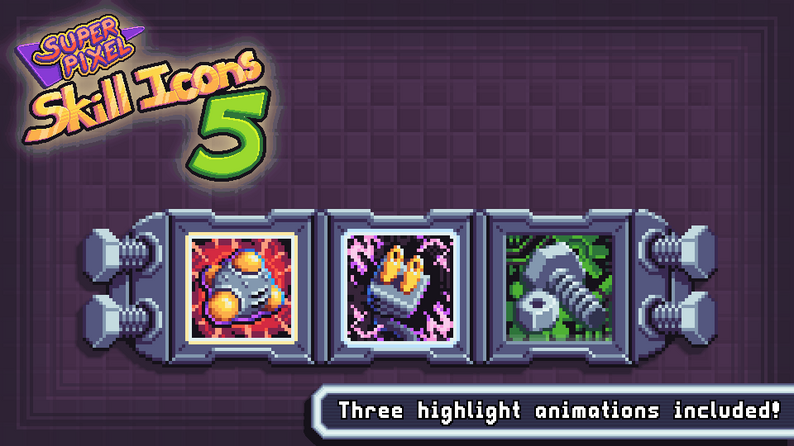 Super Pixel Skill Icons Pack 5 by unTied Games