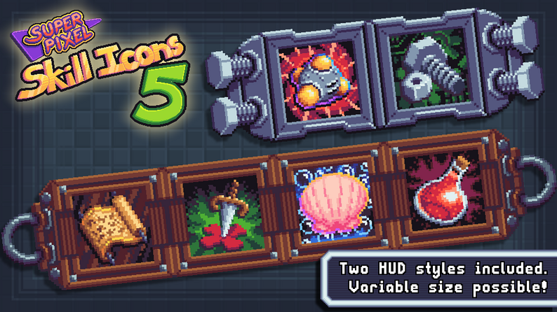 Super Pixel Skill Icons Pack 5 by unTied Games
