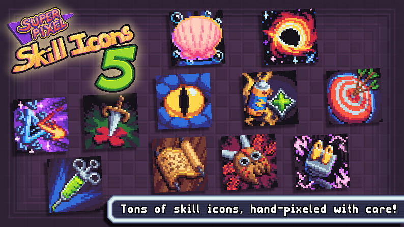 Super Pixel Skill Icons Pack 5 by unTied Games