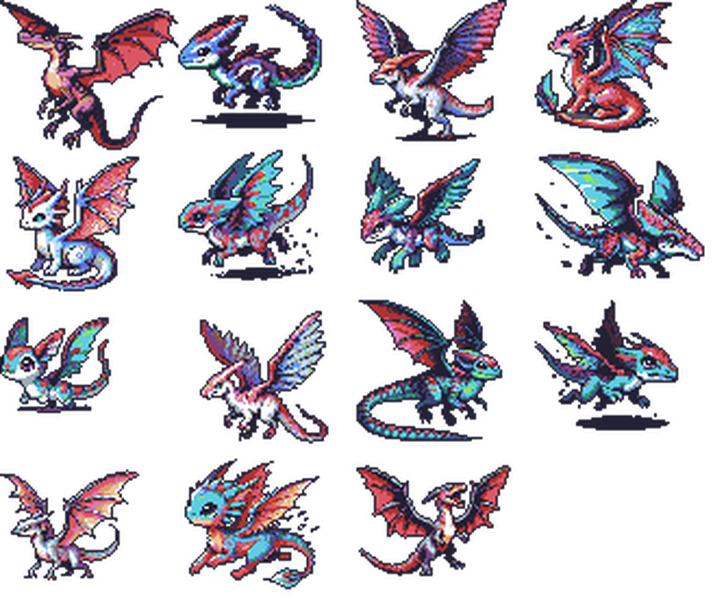 Pixel Art Reptiles by Michael Jay