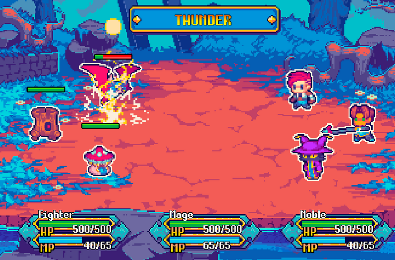 Turn-Based RPG Battle System for GDevelop by Game2DOM