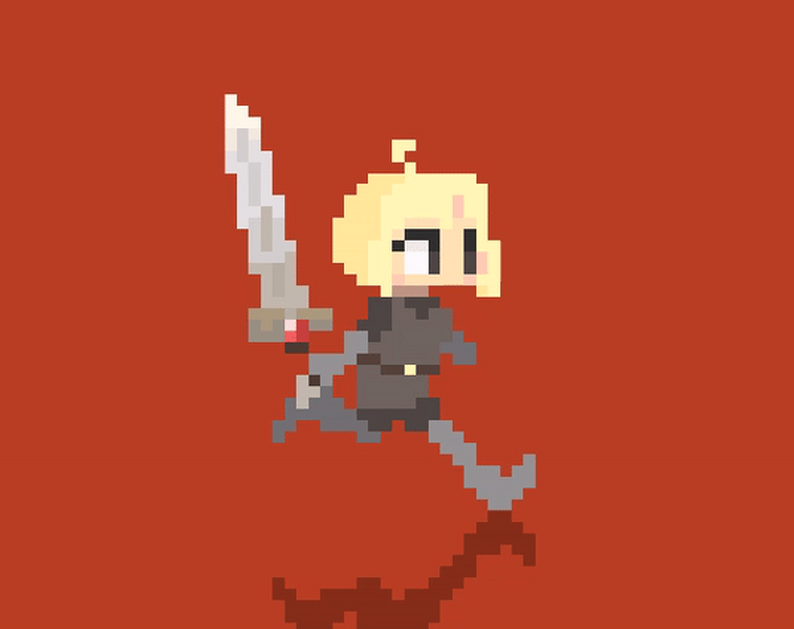 Fantasy Saga#3 - 2D Pixel Art Character + Portrait - Blonde Knight by ...