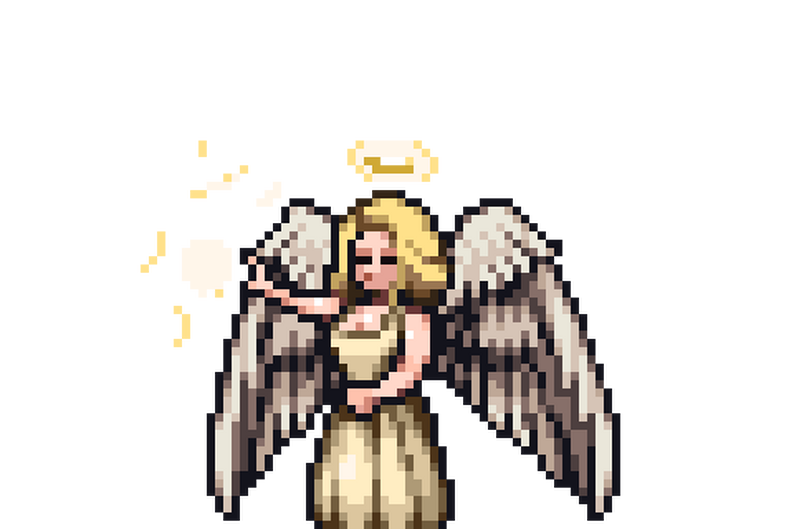 Pixel Art Angel Character - 2D Sidescroller by GandalfHardcore