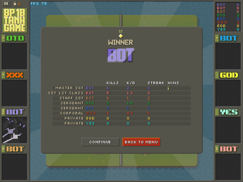 8-Player 1-Button Tank Game Demo by Otto Ojala