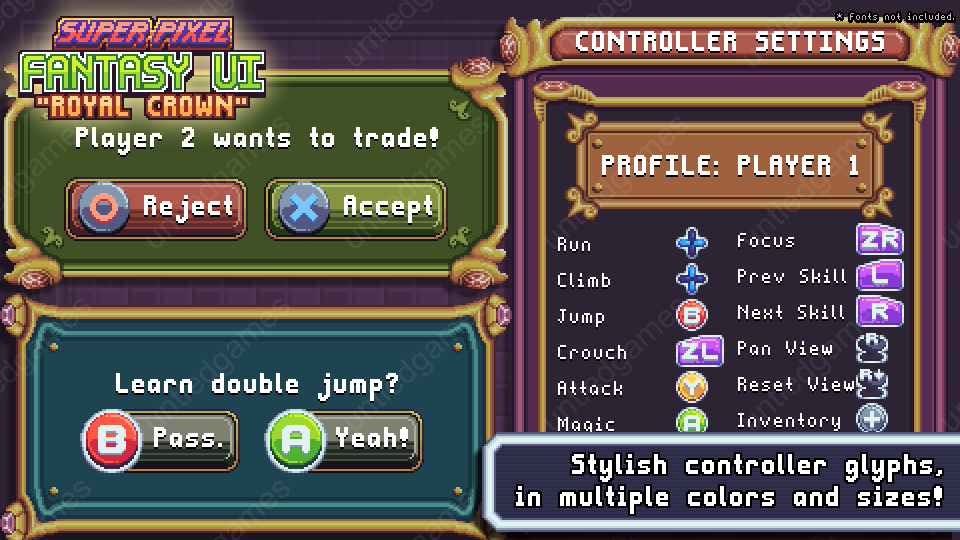 Super Pixel Fantasy UI: Royal Crown by unTied Games