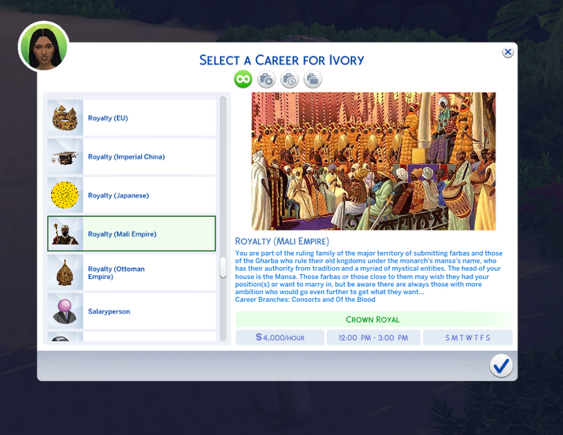 Aristocrat, Royalty, & Paramour Career Pack for the Sims 4 by BogusAvathePit's Sims 4 Mods