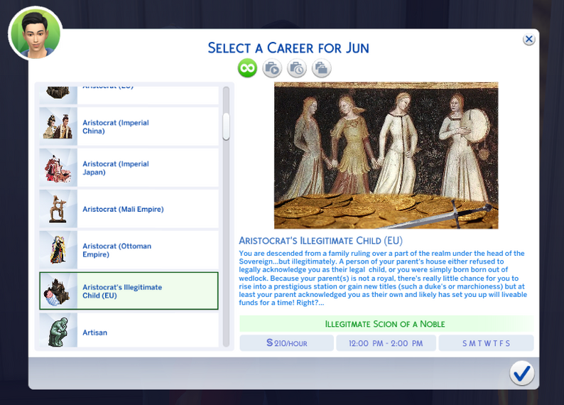 Aristocrat, Royalty, & Paramour Career Pack for the Sims 4 by BogusAvathePit's Sims 4 Mods