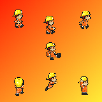 Platform character Fireman by La Red Games