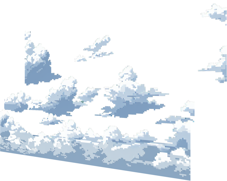 Clouds Parallax Backgrounds featuring clouds, sky, and a small forest ...