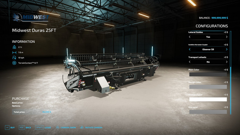 FS22 Midwest Duras/Legacy Premium Cutter Pack Gleaner edit by TJM ...