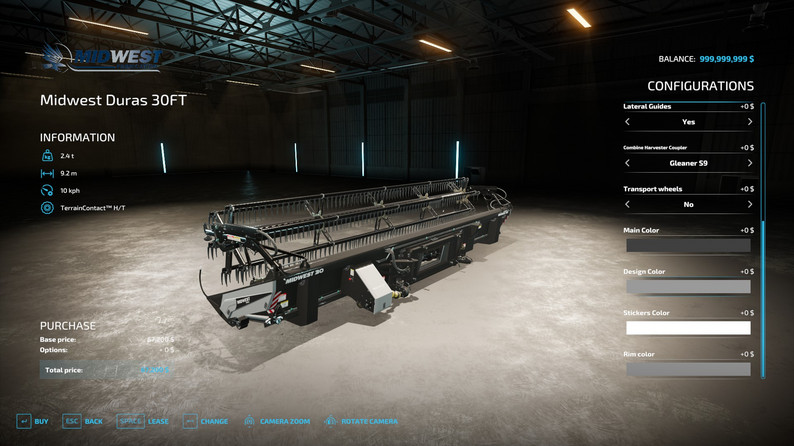 FS22 Midwest Duras/Legacy Premium Cutter Pack Gleaner edit by TJM ...