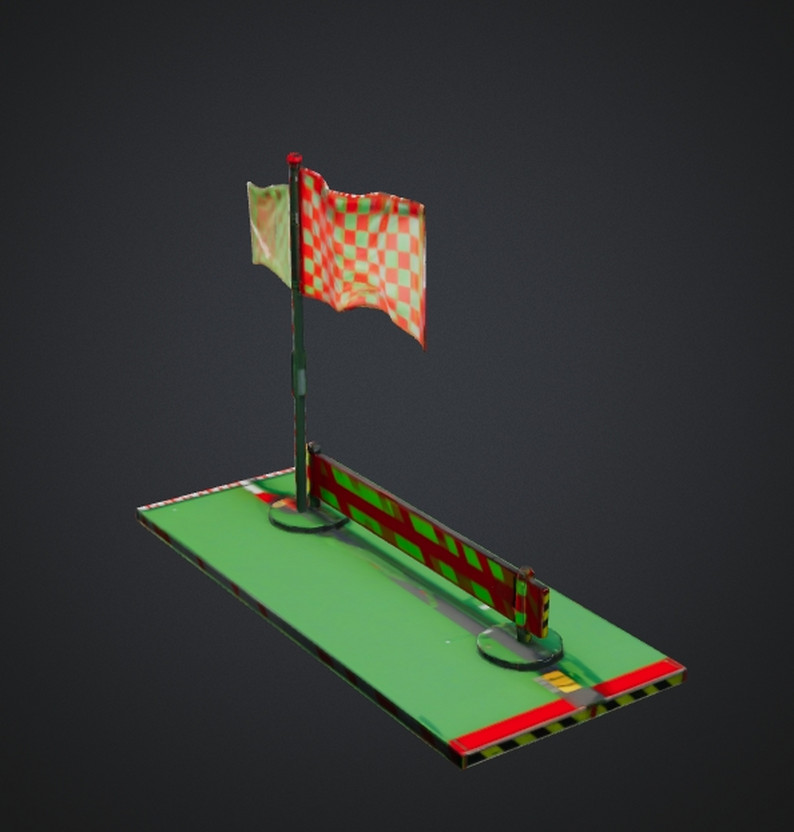 3D model of a checkpoint by GameAssetsPro