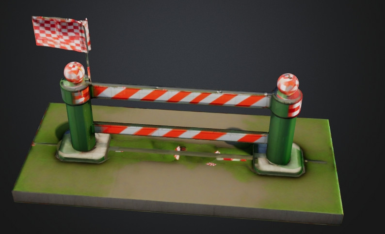 3D checkpoint model by GameAssetsPro