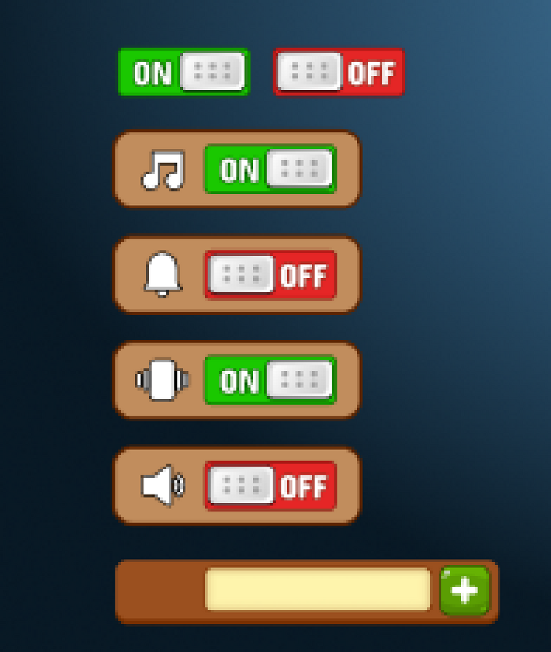 Cool 2D Game Ui Design with custom icons by TheRustyArt
