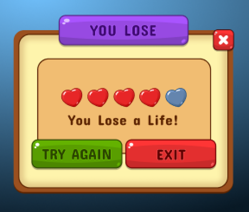 Cool 2D Game Ui Design with custom icons by TheRustyArt