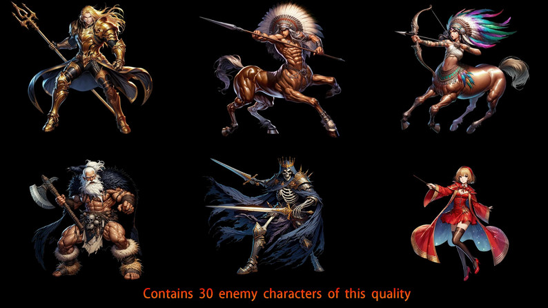 Free 30 Enemy characters pack by cogabushi